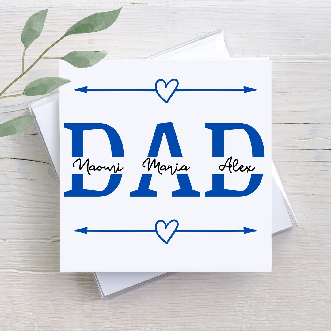 Custom Happy Father's Day Card, Personalized Father's Day Gift, Custom ...