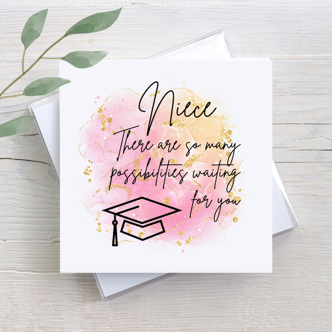 Graduation Card for Niece, Personalized Congratulations Card - Etsy