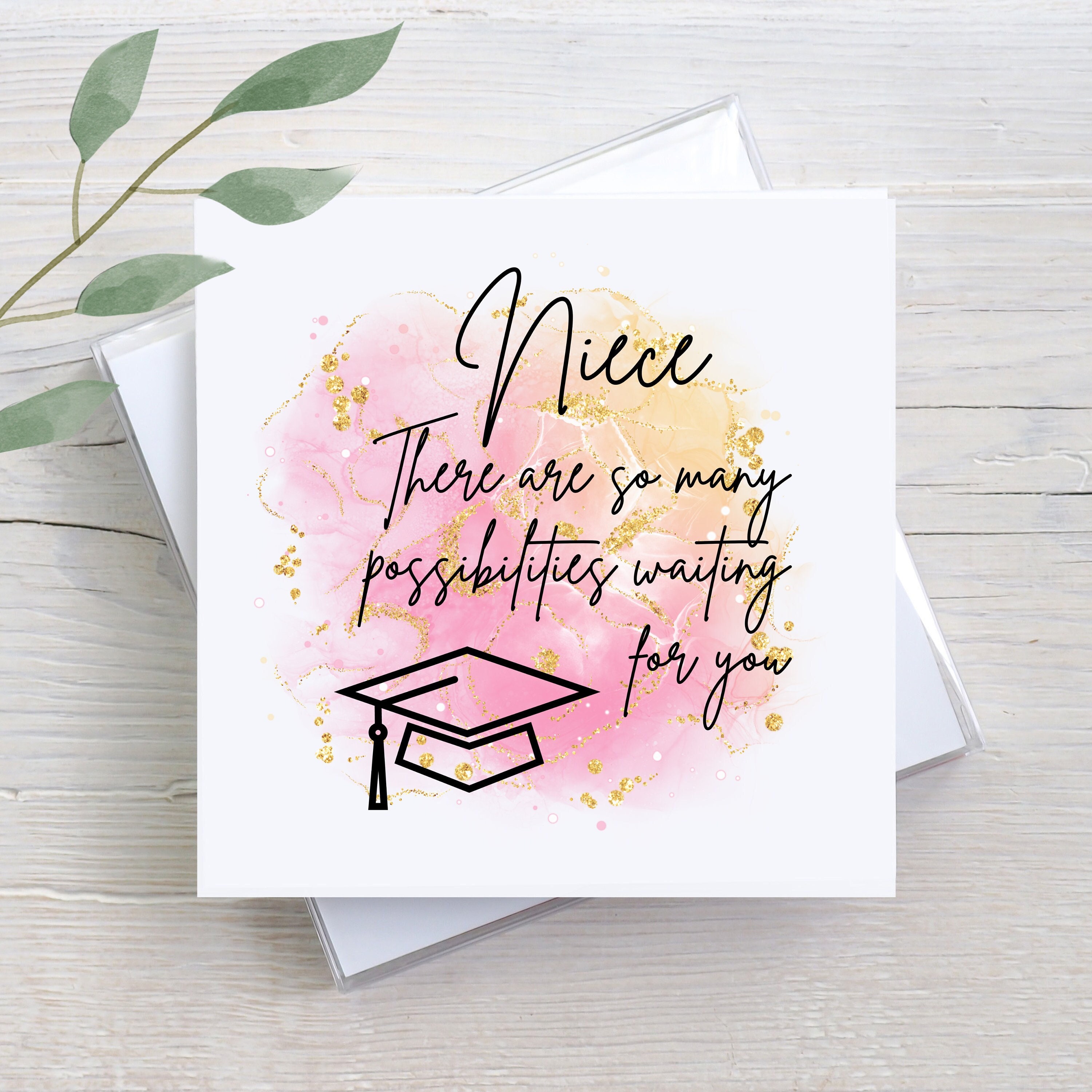 Graduation Card for Niece, Custom Graduation Card, Personalized ...