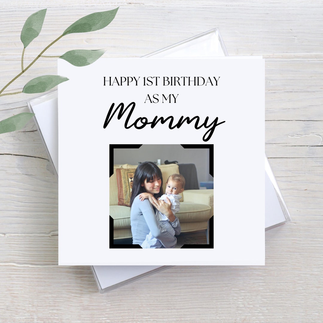 1st Birthday as My Mommy Card, Custom Card From Baby, Personalized Gift ...