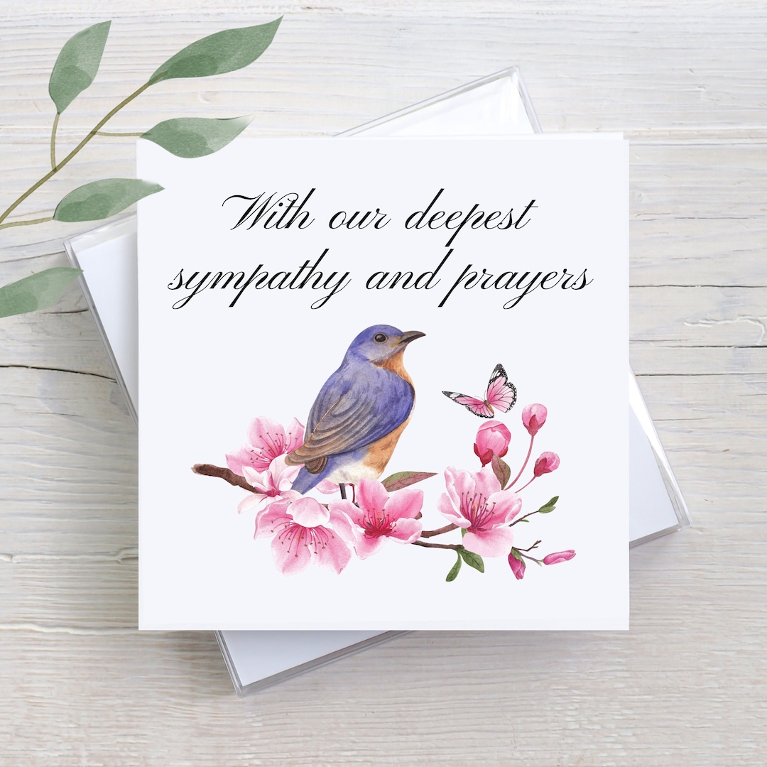 Sympathy and Prayers Card, Greeting Card, Personalized Greeting Card ...