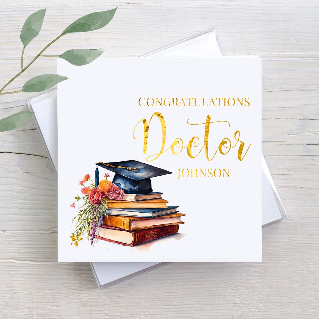 Foil Graduation Card, New Doctor Graduation Card, Graduation Gift, New ...