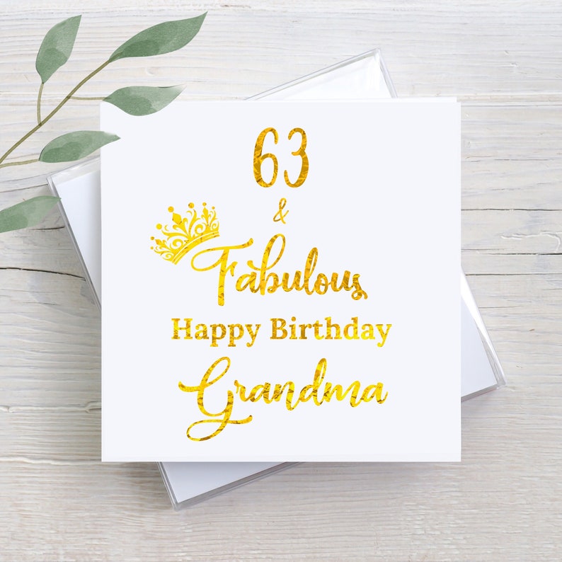 Custom Birthday Card for Grandma, Custom Greeting Card, Custom Birthday ...