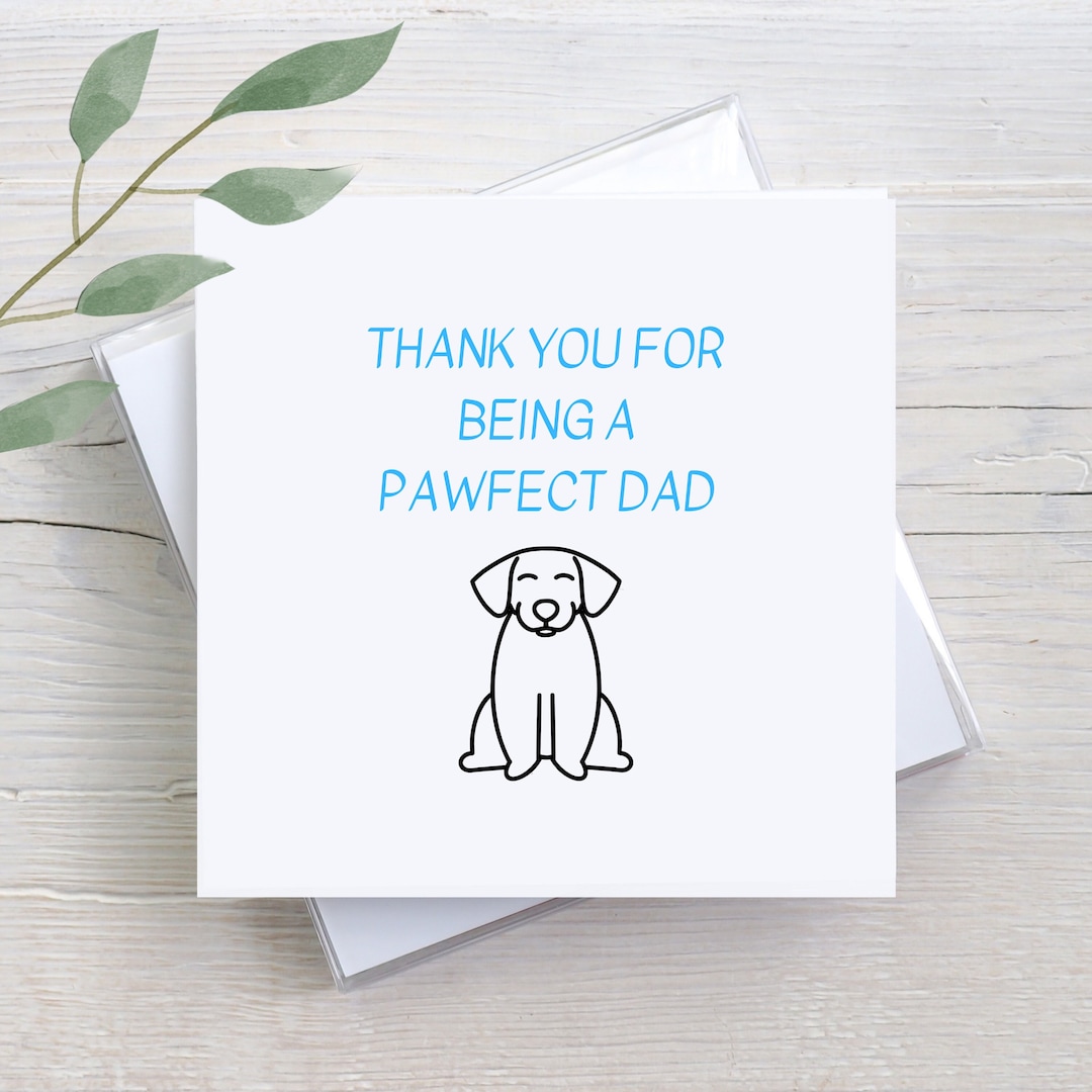 Father's Day Card, Father's Day Gift From Dog, Personalized Father's ...