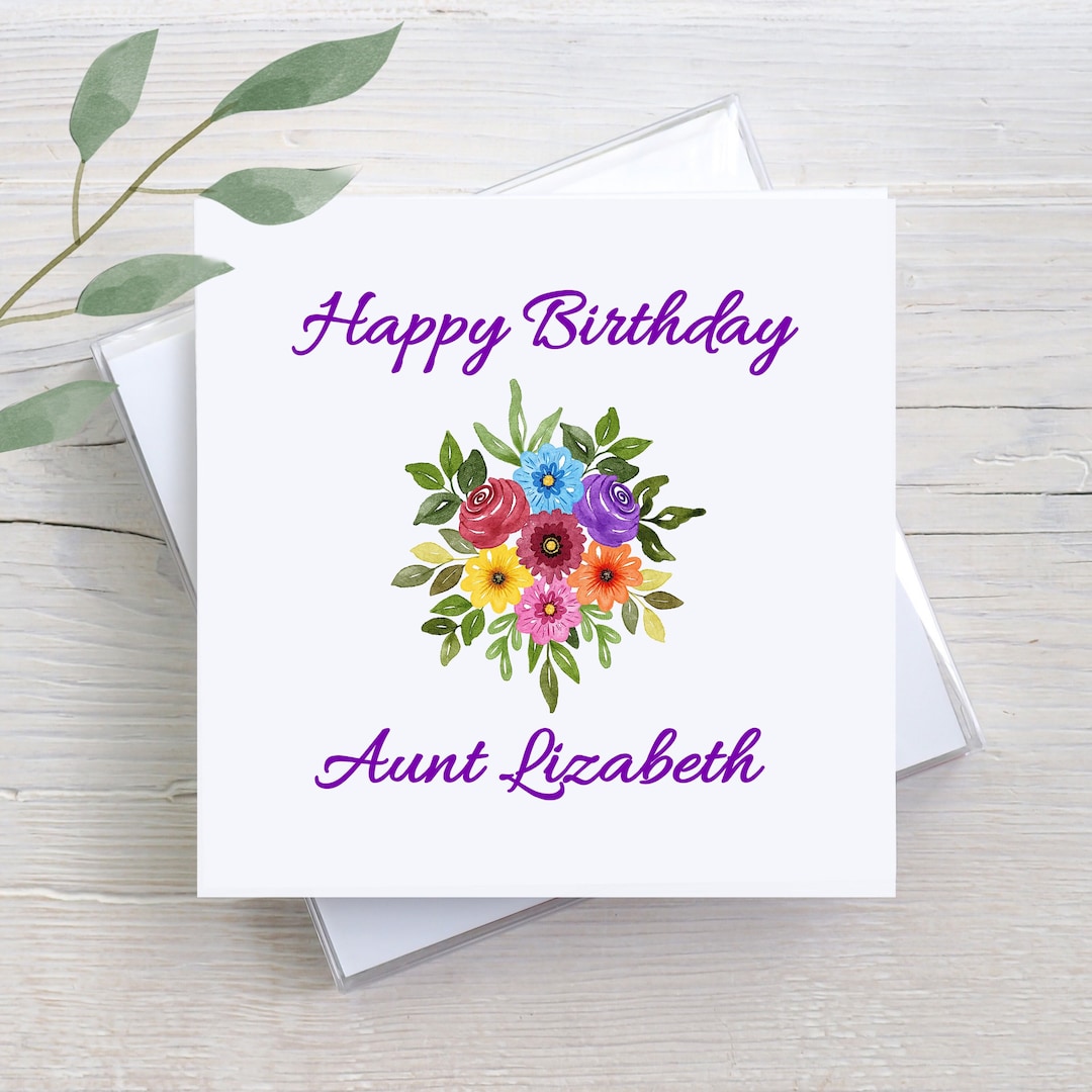 Custom Card for Aunt, Gift for Aunt, Card From Niece, Card From Nephew ...