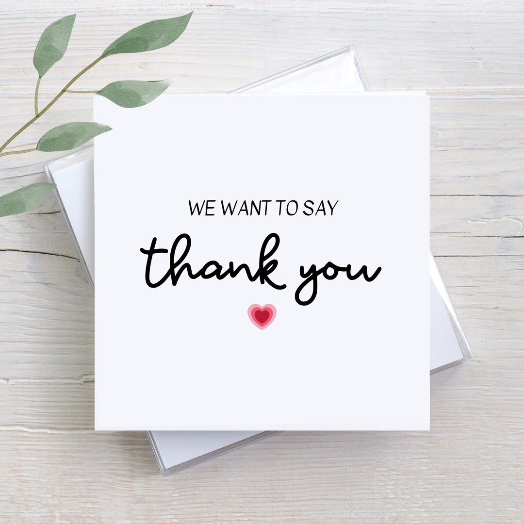 Thank You From Us Card, Custom Thank You Card, Thank You Greeting Card ...