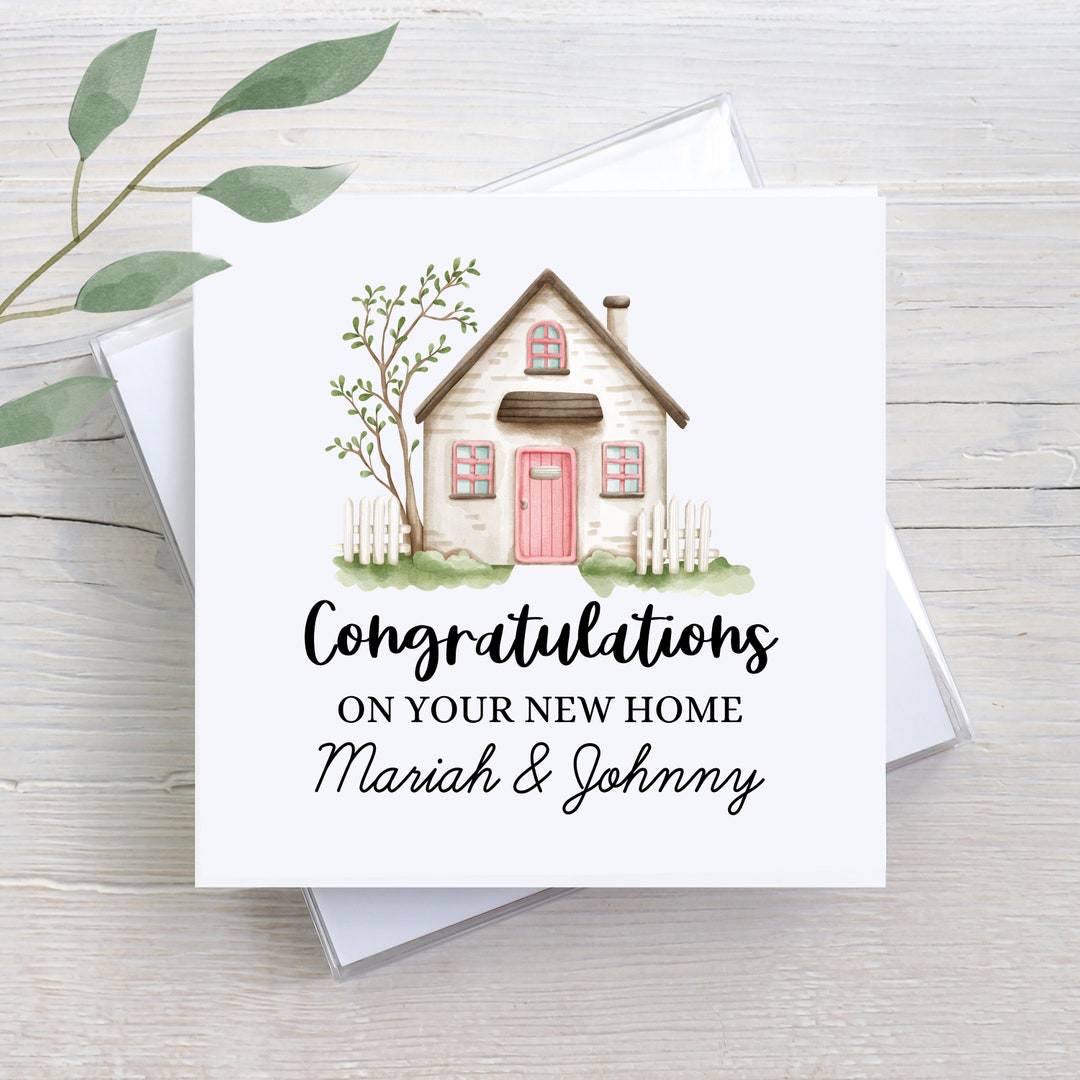 Custom New Home Card, Housewarming Gift - Etsy