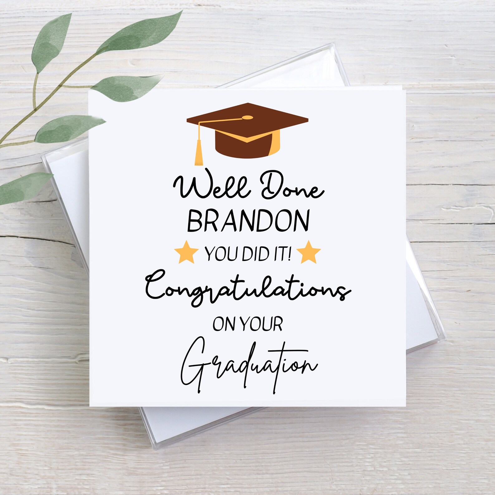 Well Done Congratulations Card, Graduation Greeting Card, Custom ...
