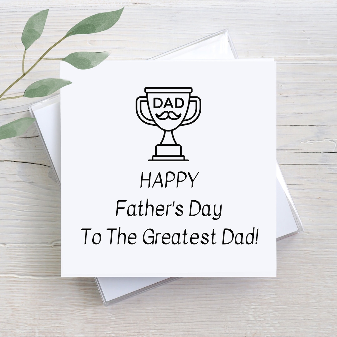 To the Greatest Dad Card, Father's Day Gift, Personalized Father's Day ...