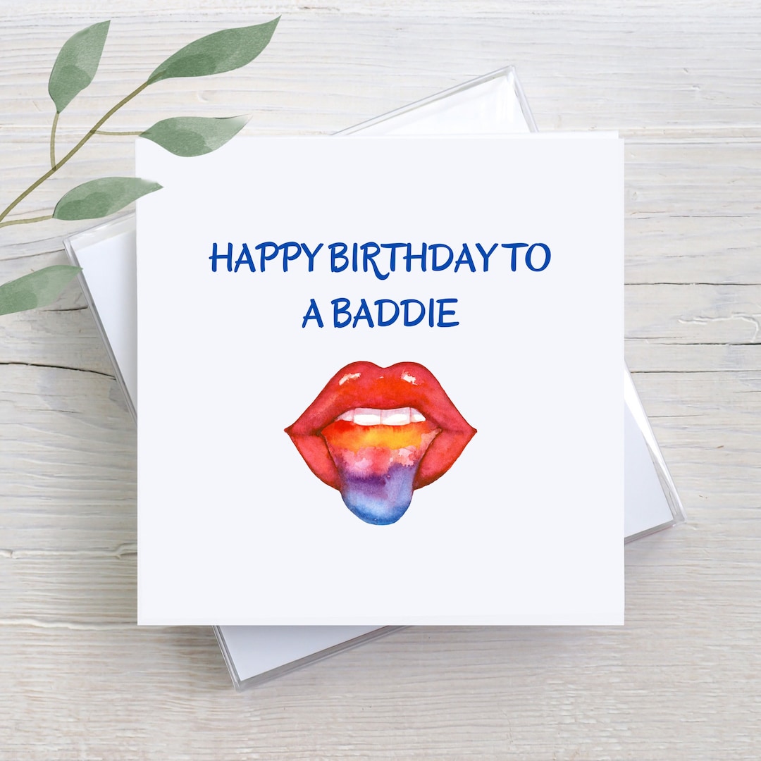 Personalized 'happy Birthday to A Baddie' Greeting Card - Etsy