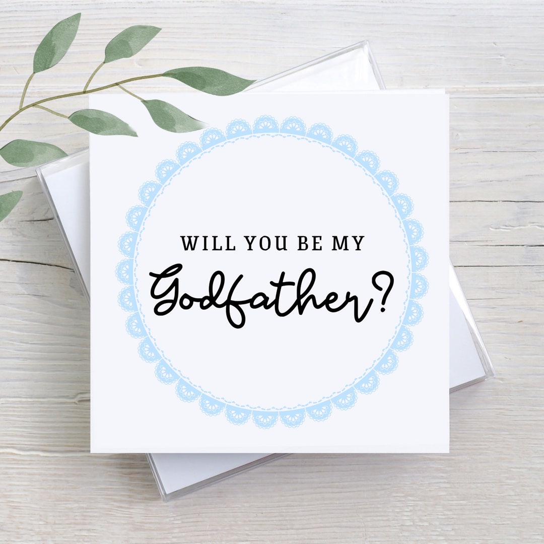 Custom Will You Be My Godfather Card, Christening Invite, Godfather ...
