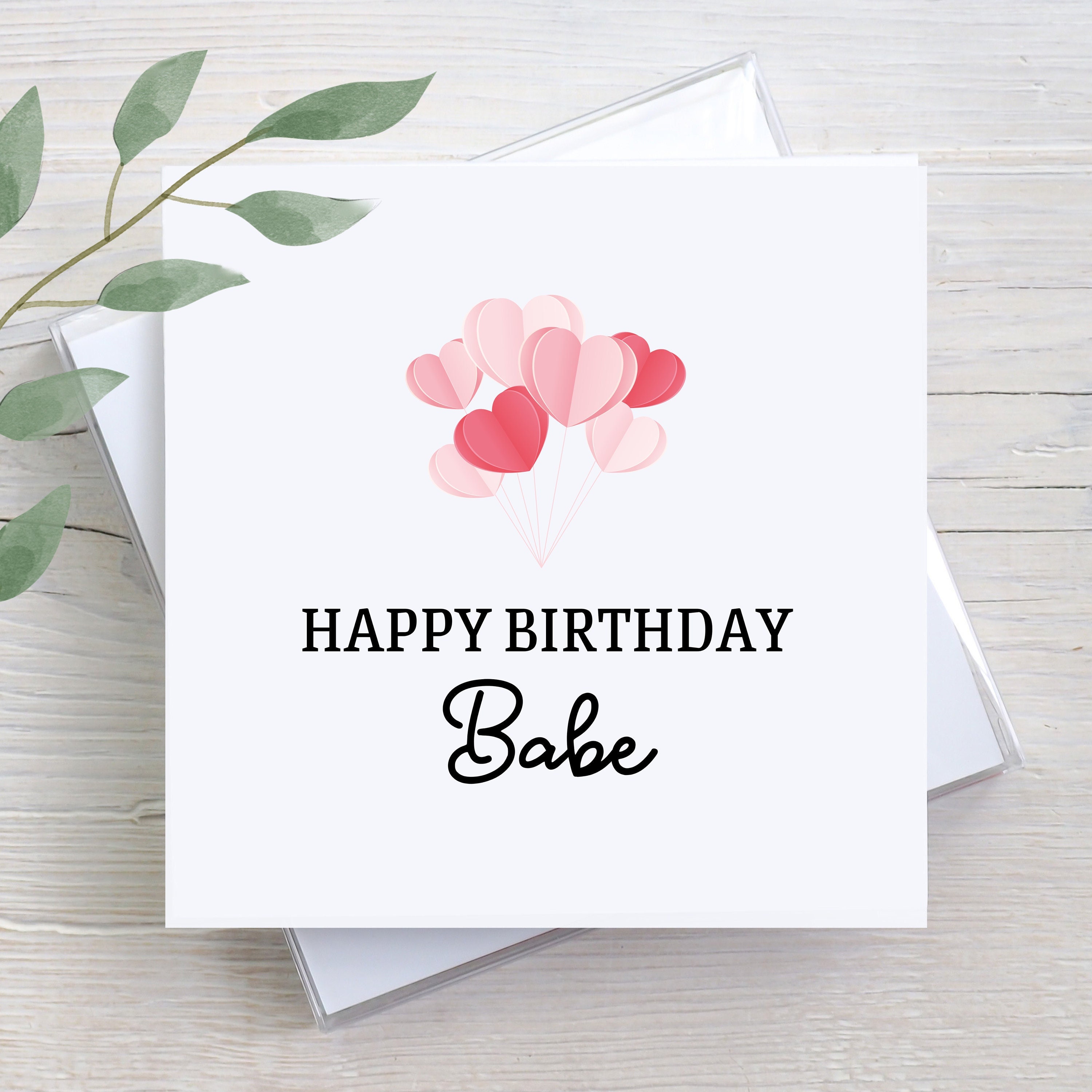 Happy Birthday Babe Card, Custom Greeting Card, Birthday Gift for Wife, Birthday Gift for Her ...