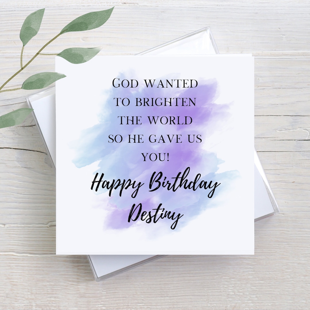 Religious Birthday Card, Custom Greeting Card, Personalized Card, Gift ...