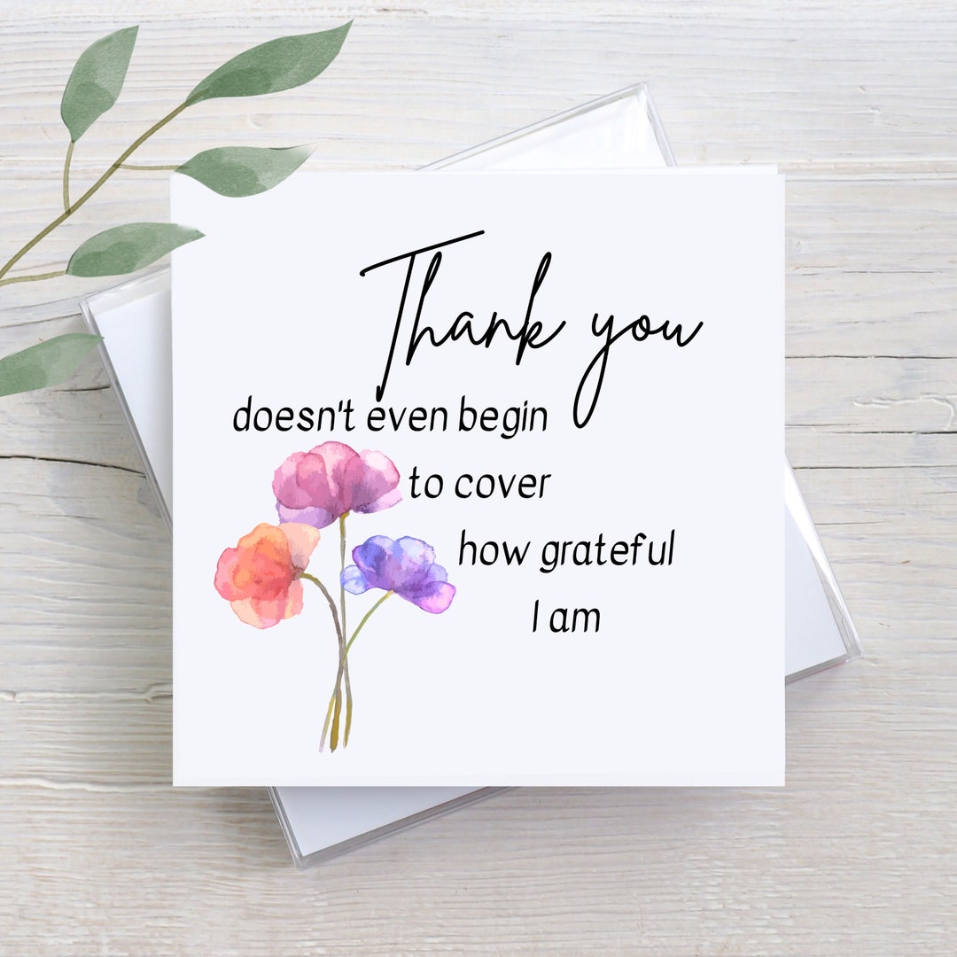 Personalized Appreciation Card, Thank You Card, Thank You Greeting Card ...