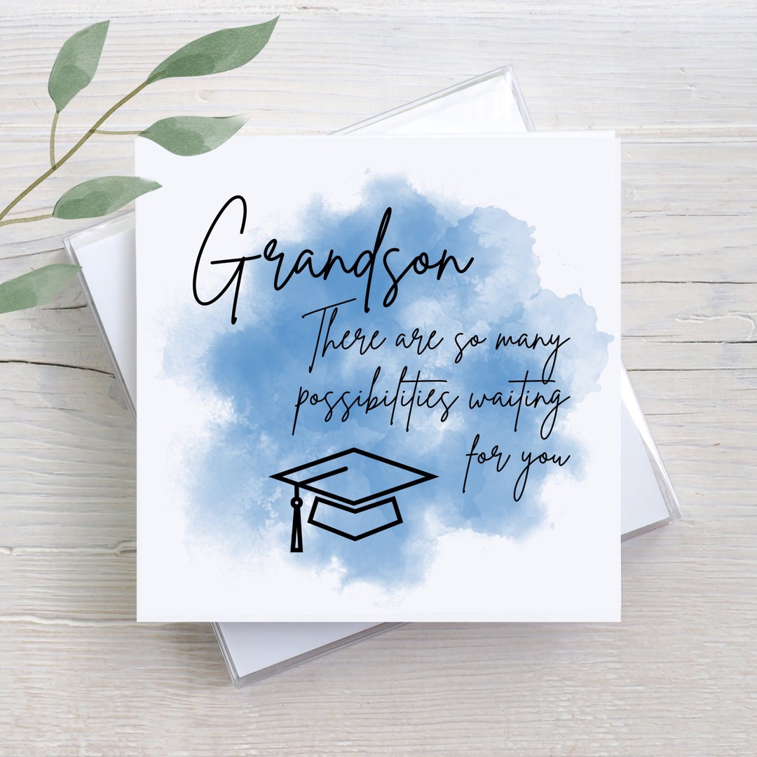 Graduation Card for Grandson Personalized Graduation Gift - Etsy