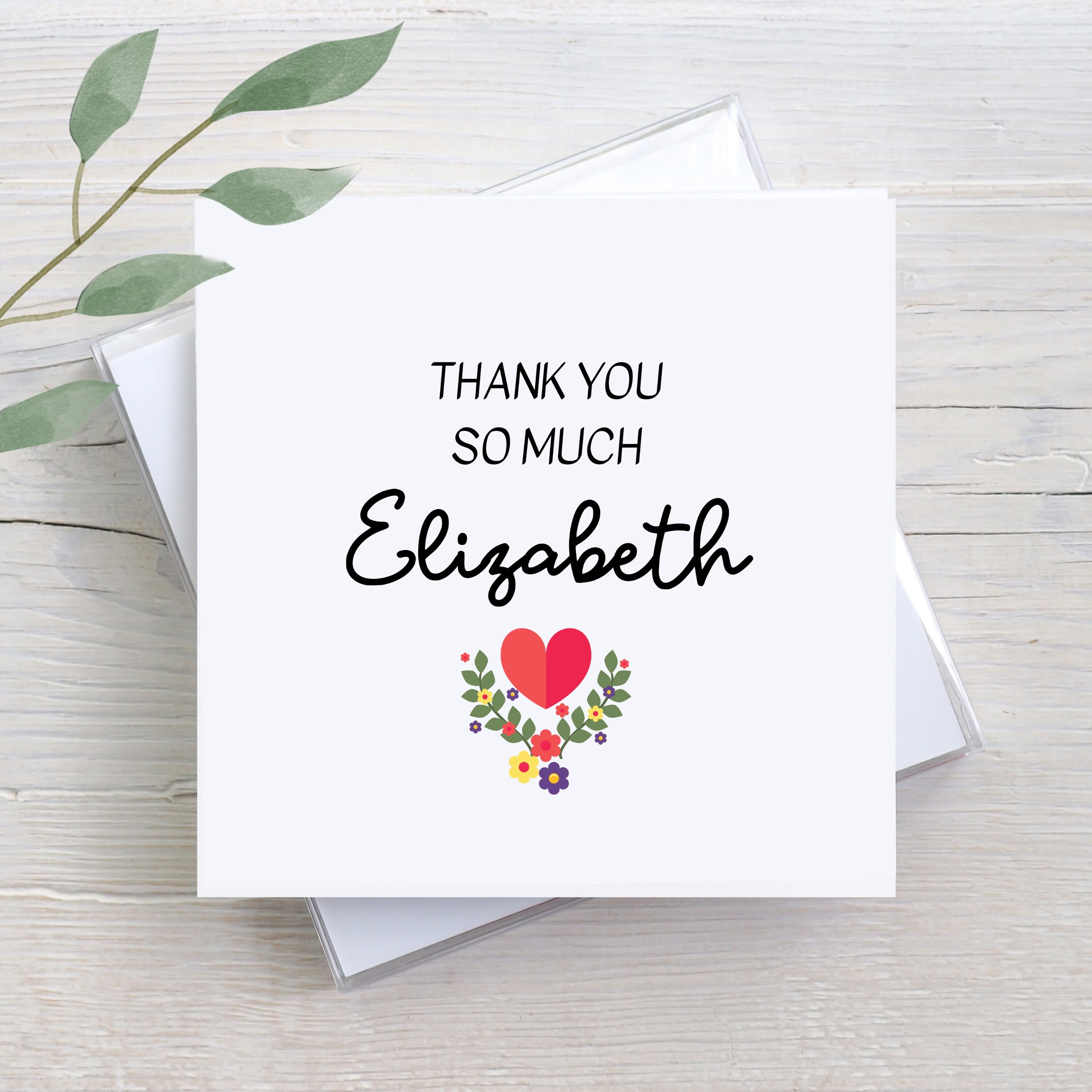 Personalized Thank You Card, Appreciation Card, Thank You Greeting Card ...