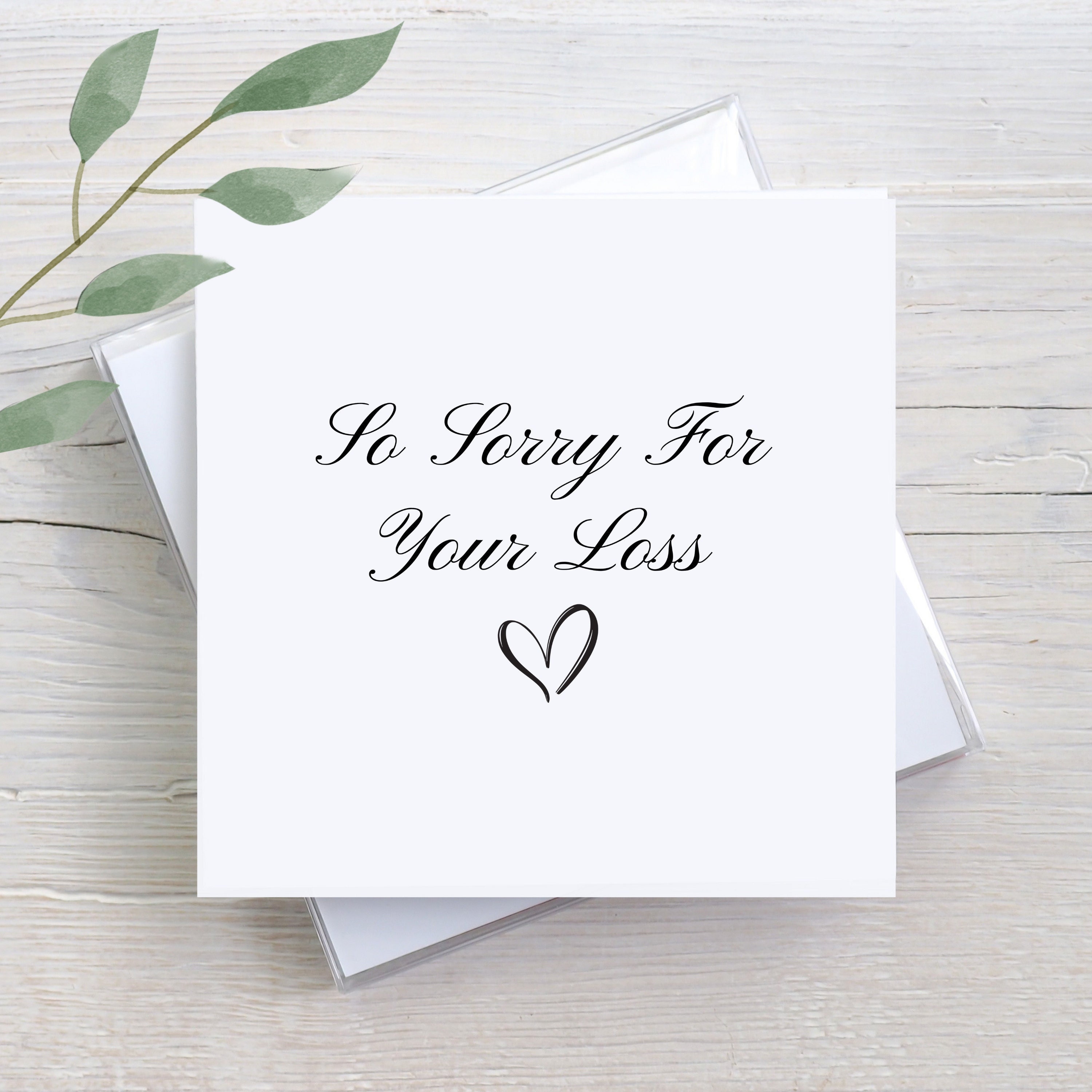 Sorry for Your Loss, Sympathy Greeting Card, Personalized Greeting Card ...