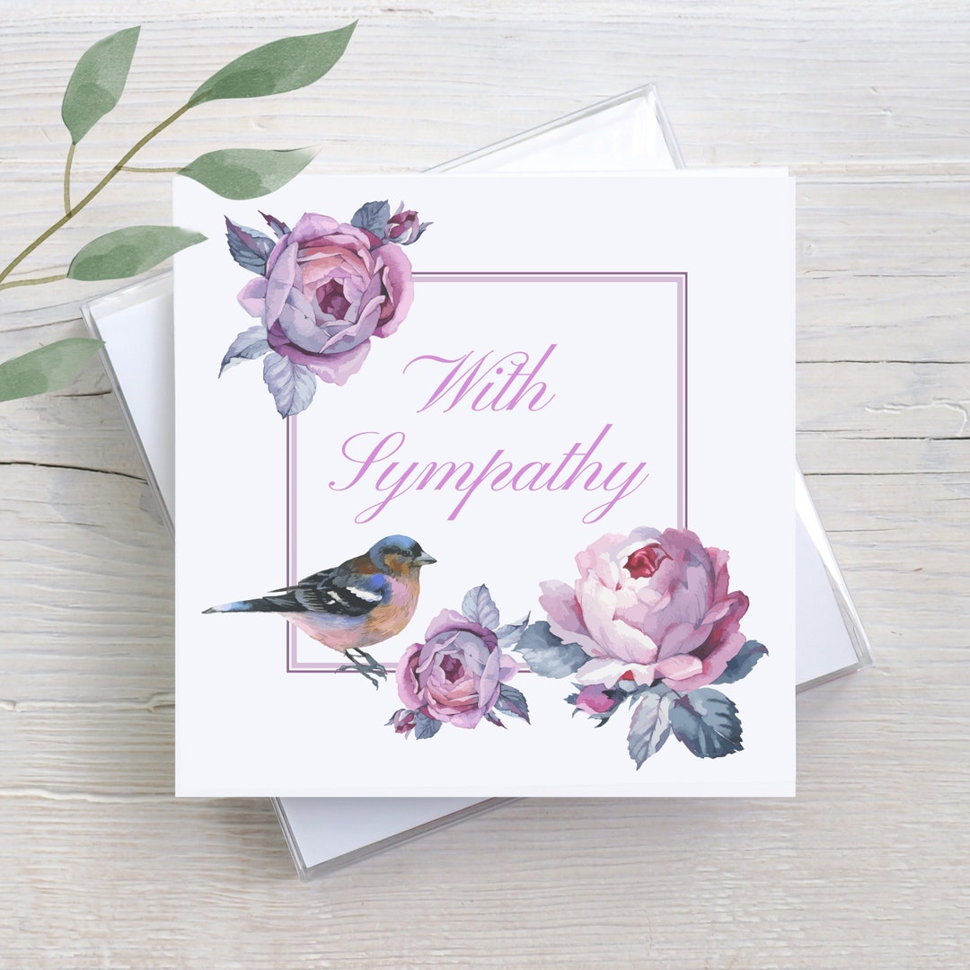 Personalized Sympathy Card: Floral Bereavement Greeting Card - Etsy