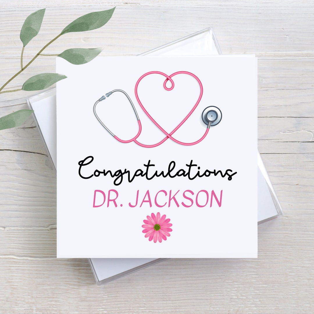 Doctor Graduation Card, Personalized Graduation Gift, Graduation ...