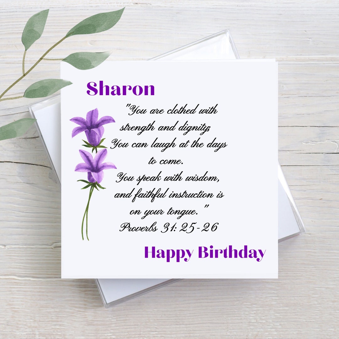 Proverbs 31 Birthday Card: Personalized Religious Gift - Etsy