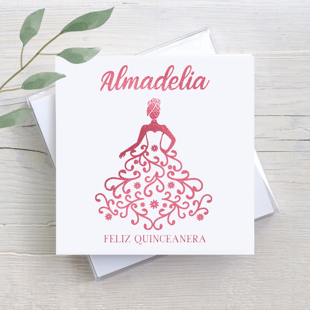 Custom Feliz Cumpleanos Card, Custom Greeting Card, Custom Quinceanera ...