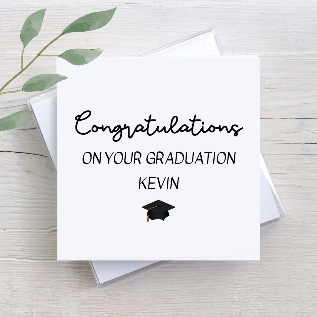 Congratulations Grad Card, Personalized Graduation Gift, Graduation ...