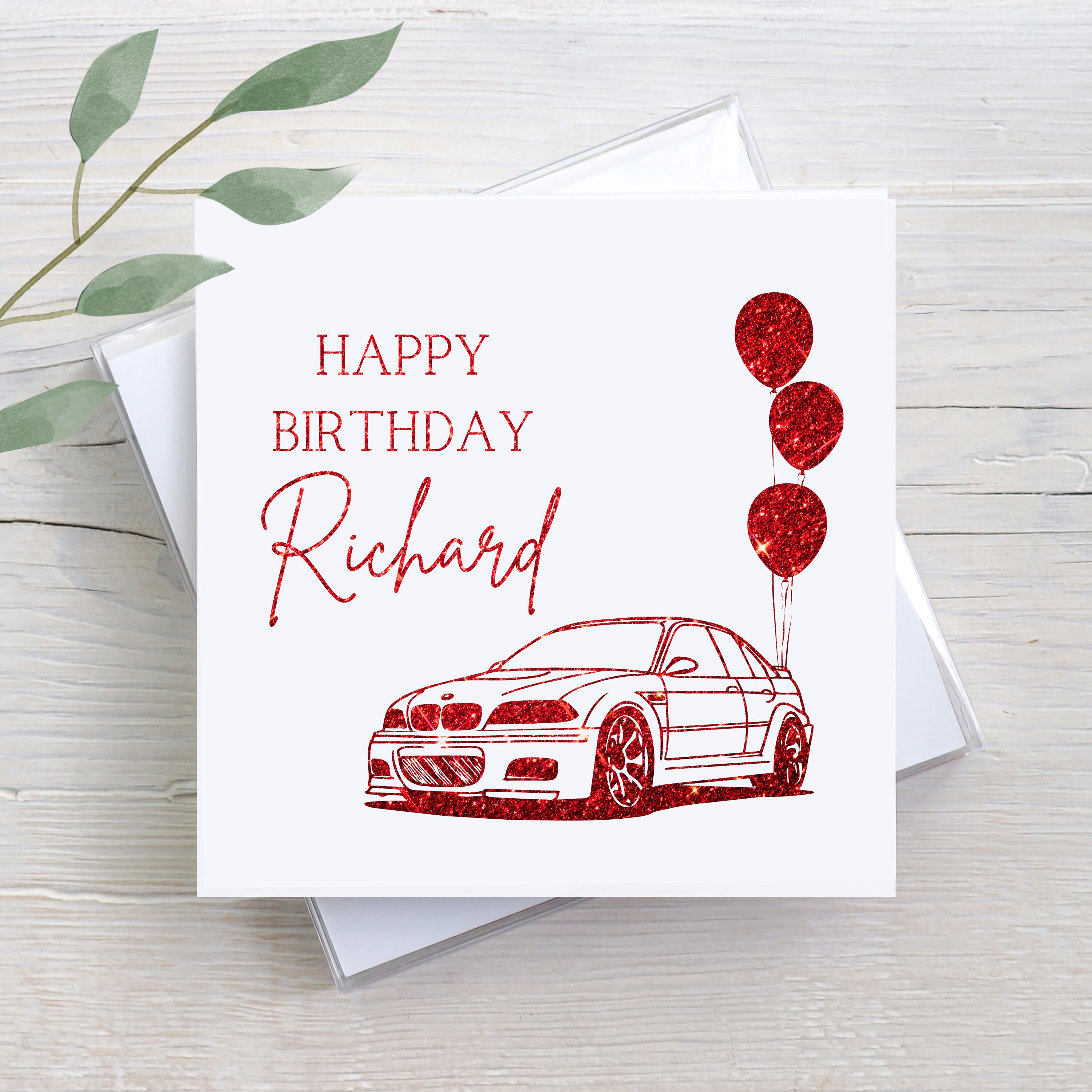 Custom BMW Car Birthday Card: Personalized Foil Greeting - Etsy
