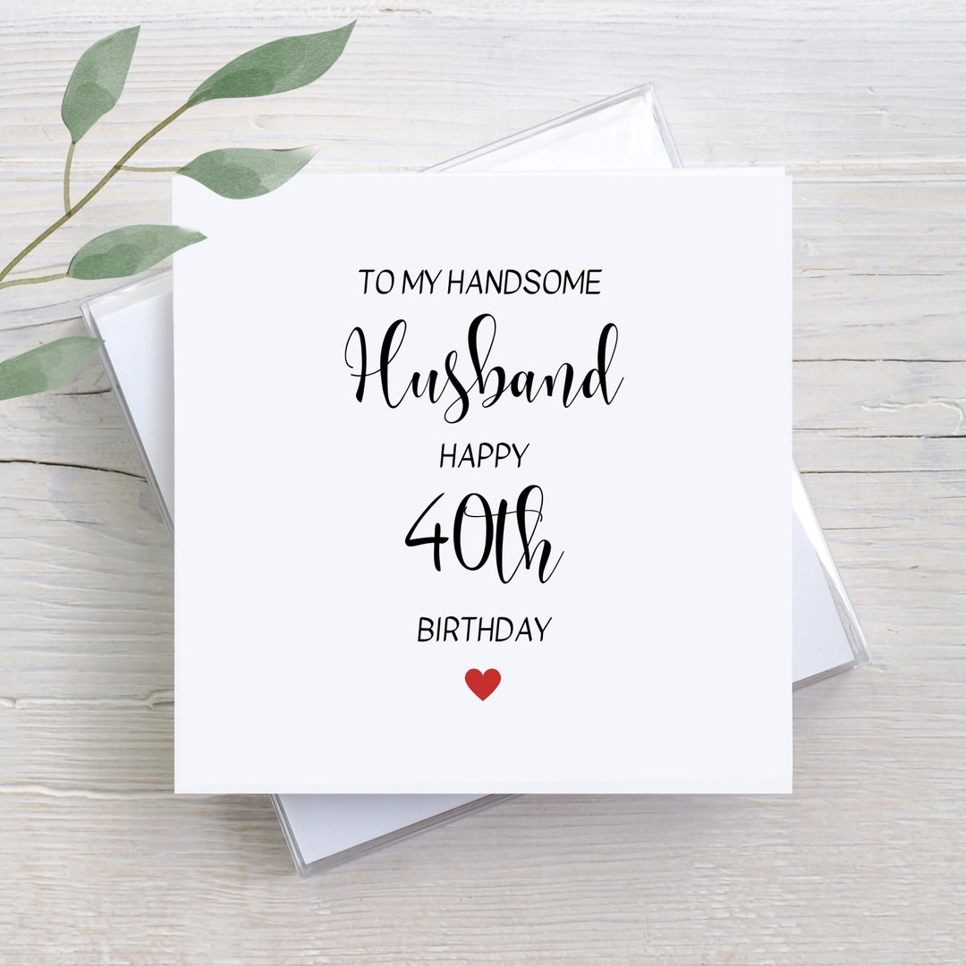 Custom 40th Birthday Card, Personalized Card, Card for Husband, Custom ...
