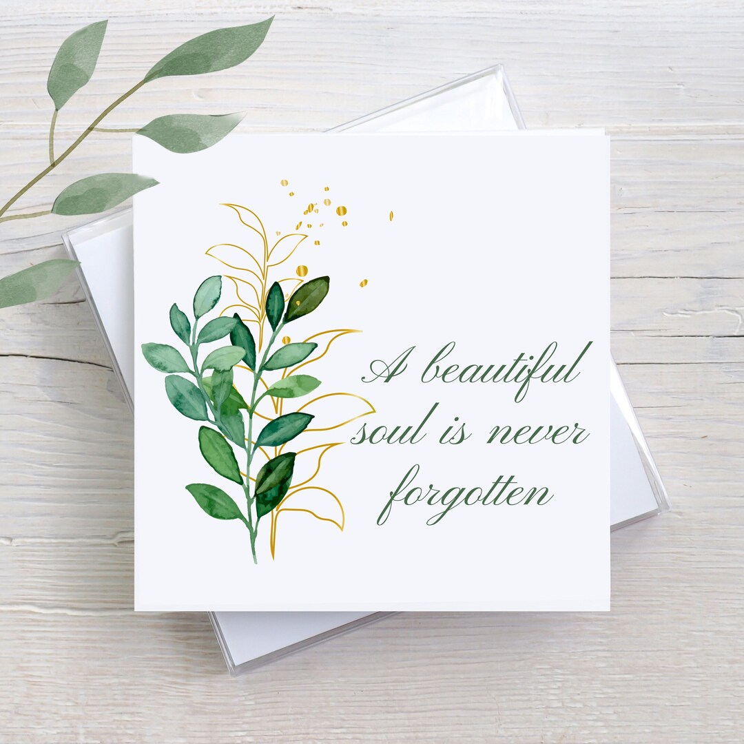 Never Forgotten Card, Sympathy Greeting Card, Personalized Greeting ...