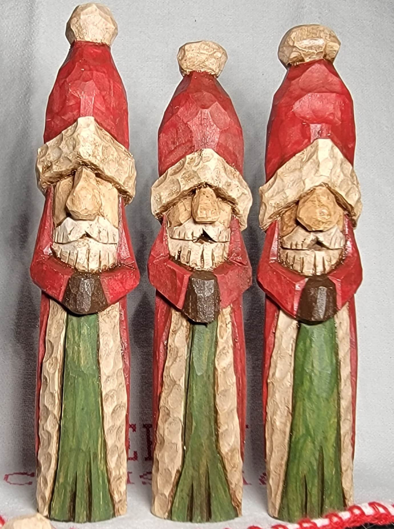 Hand Carved Santa - Etsy