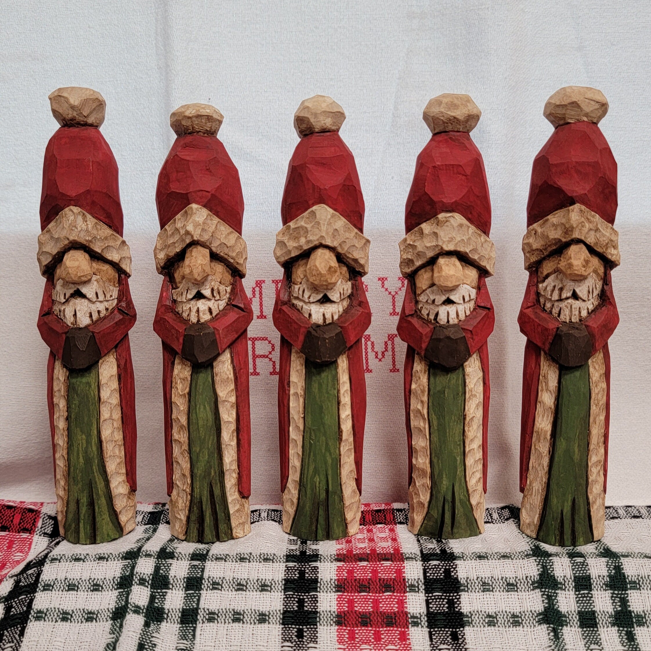 Hand Carved Santa - Etsy