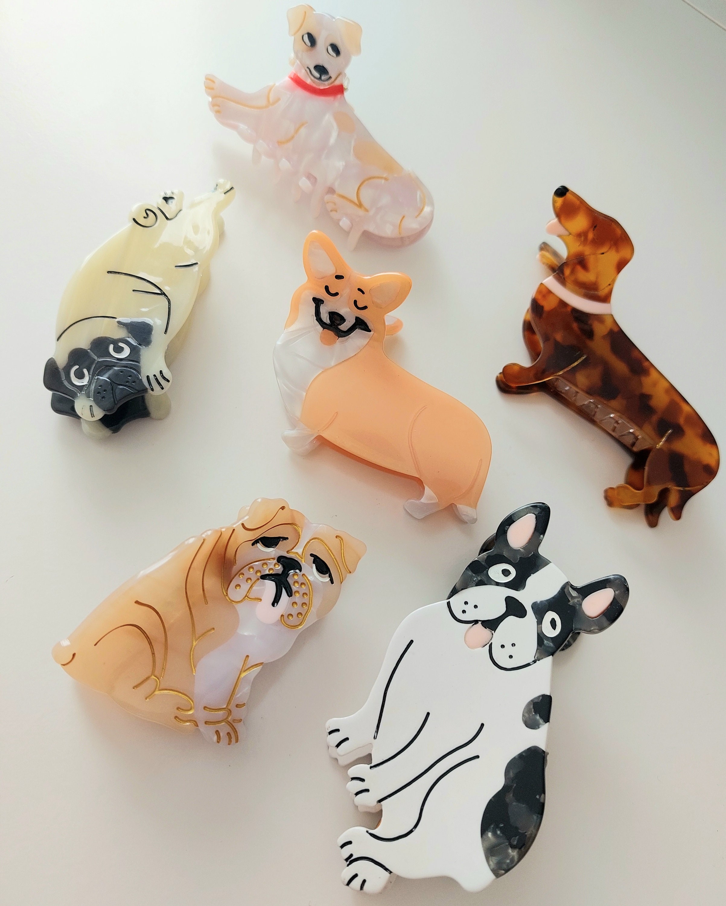 Dog Hair Clips/cute Hair Clips/acetate Hair Clips - Etsy UK