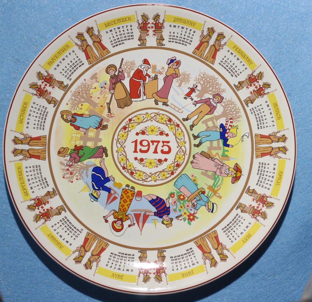 Vintage 1975 Wedgwood Calendar Series 'childrens Games' Collector Plate ...
