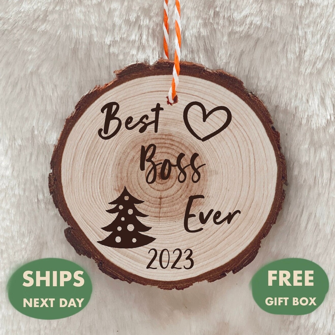 Best Boss Ever Christmas Ornament, Small Business Boss Xmas Keepsake ...