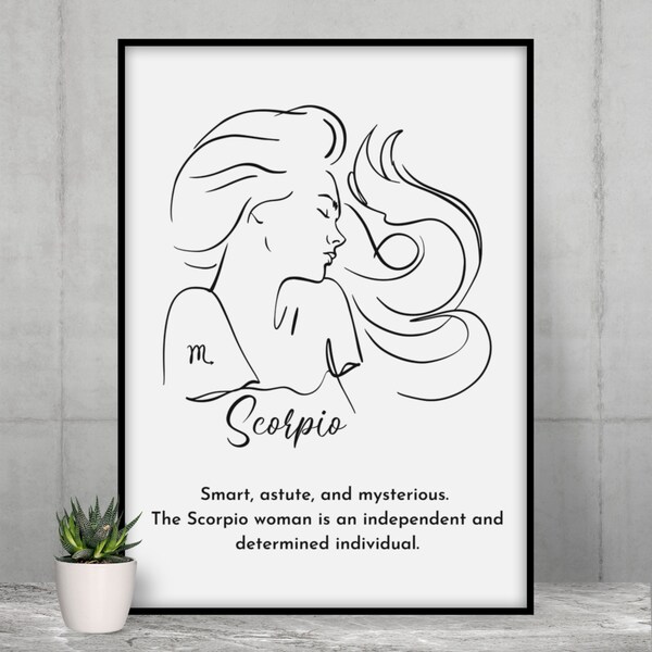 Scorpio Line Art - Etsy