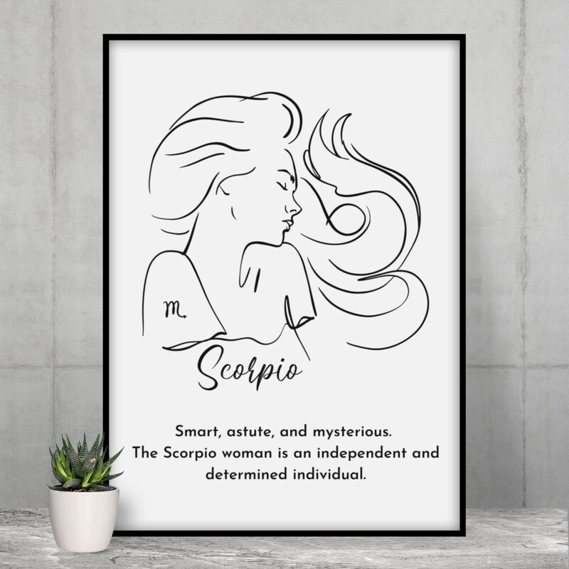 Scorpio Line Art - Etsy