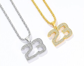 Gold Chain Number | Etsy