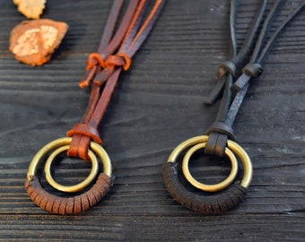 Leather Rope Necklace | Etsy