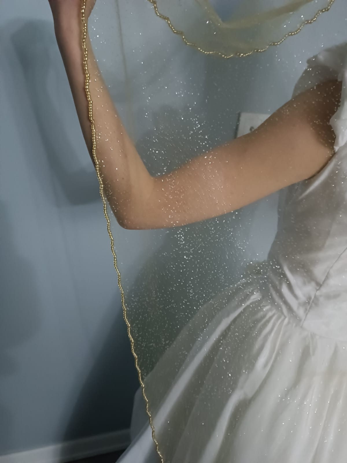 Gold Sparkling Wedding Veil Gold Shimmer Wedding Veil - Etsy Canada