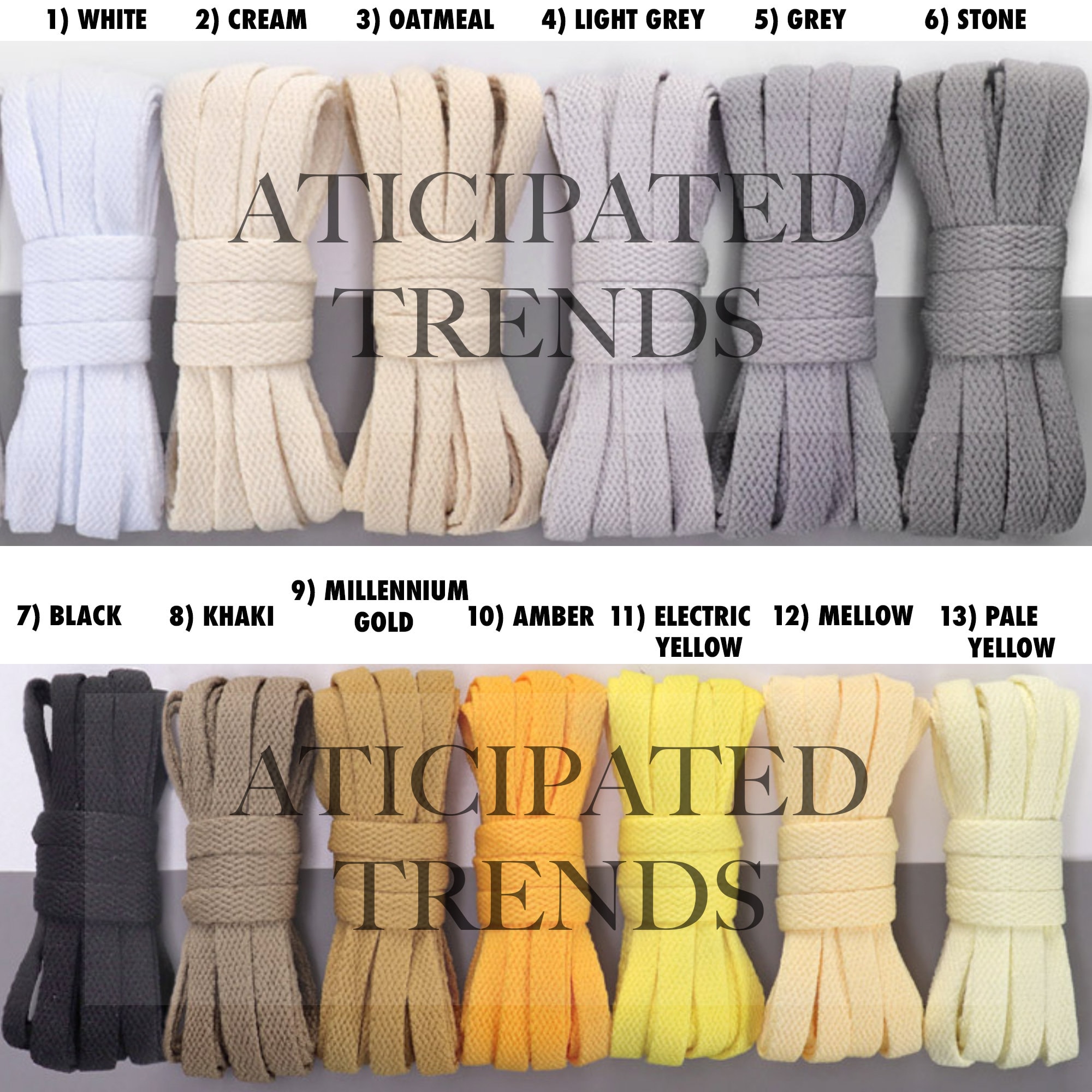 Flat Colorful Shoelaces Many AMAZING COLORS to Choose From We Ship Out ...