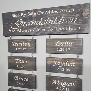 Engraved Long Distance Grandchildren Sign, Wall Art, Personalized ...