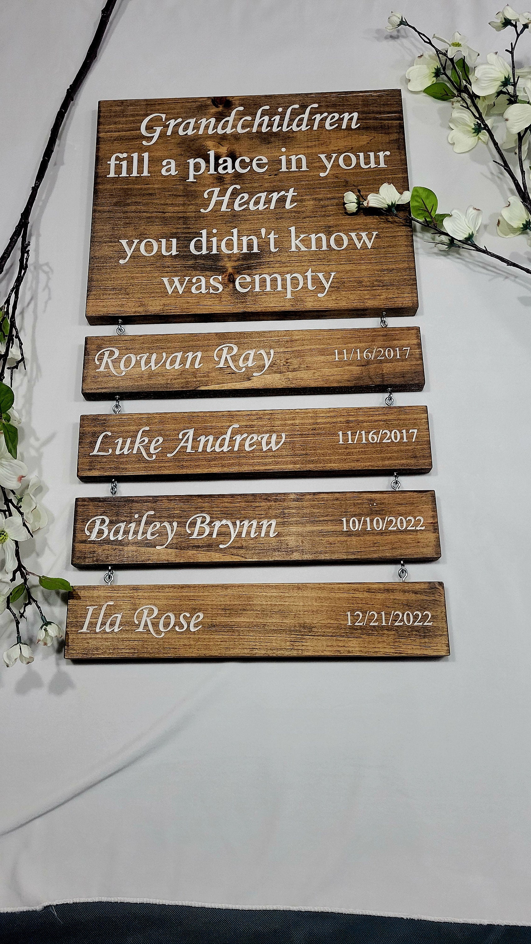 Engraved Grandchildren Sign Wall Art Personalized - Etsy