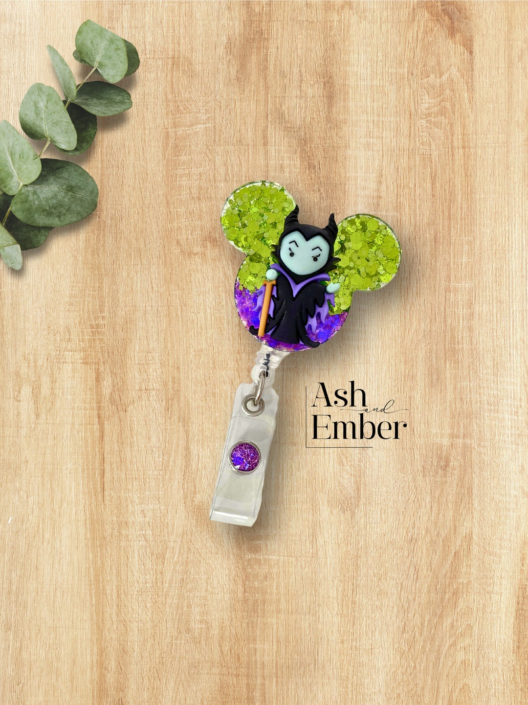 Maleficent Villain Mouse Character Badge Reel - Etsy