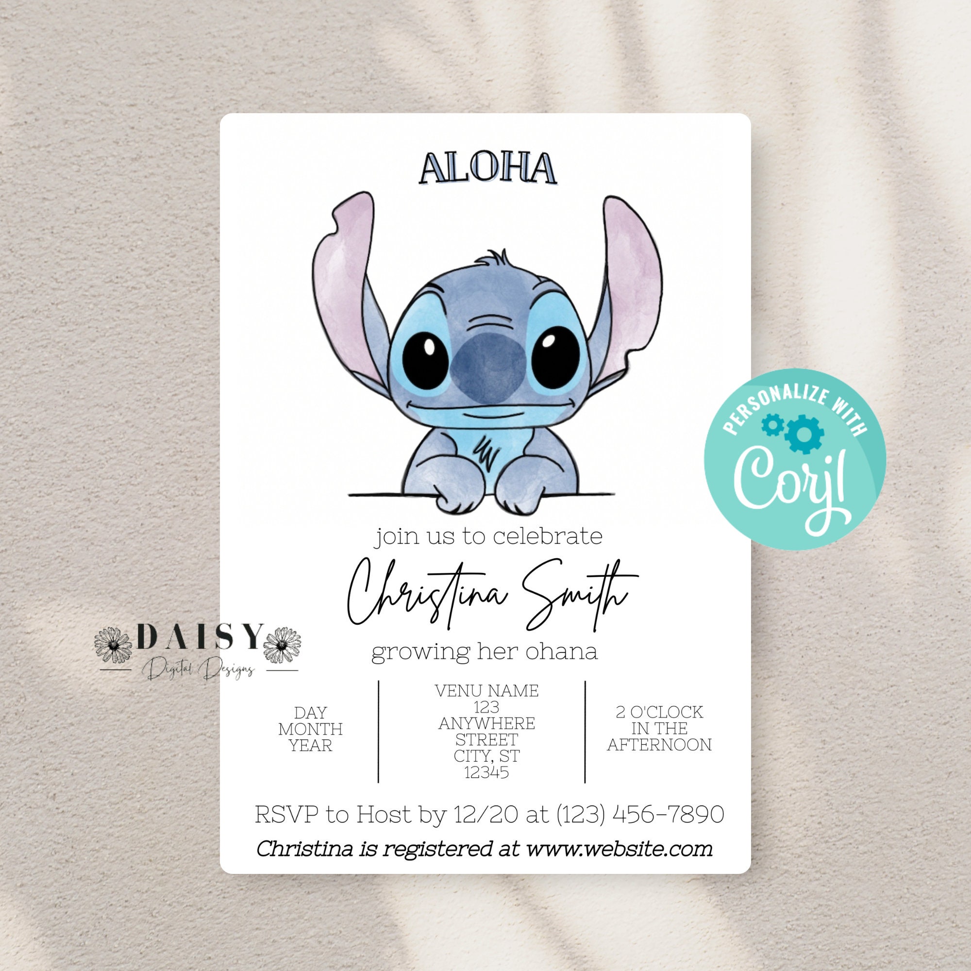 Ohana Baby Shower Invitation - Etsy
