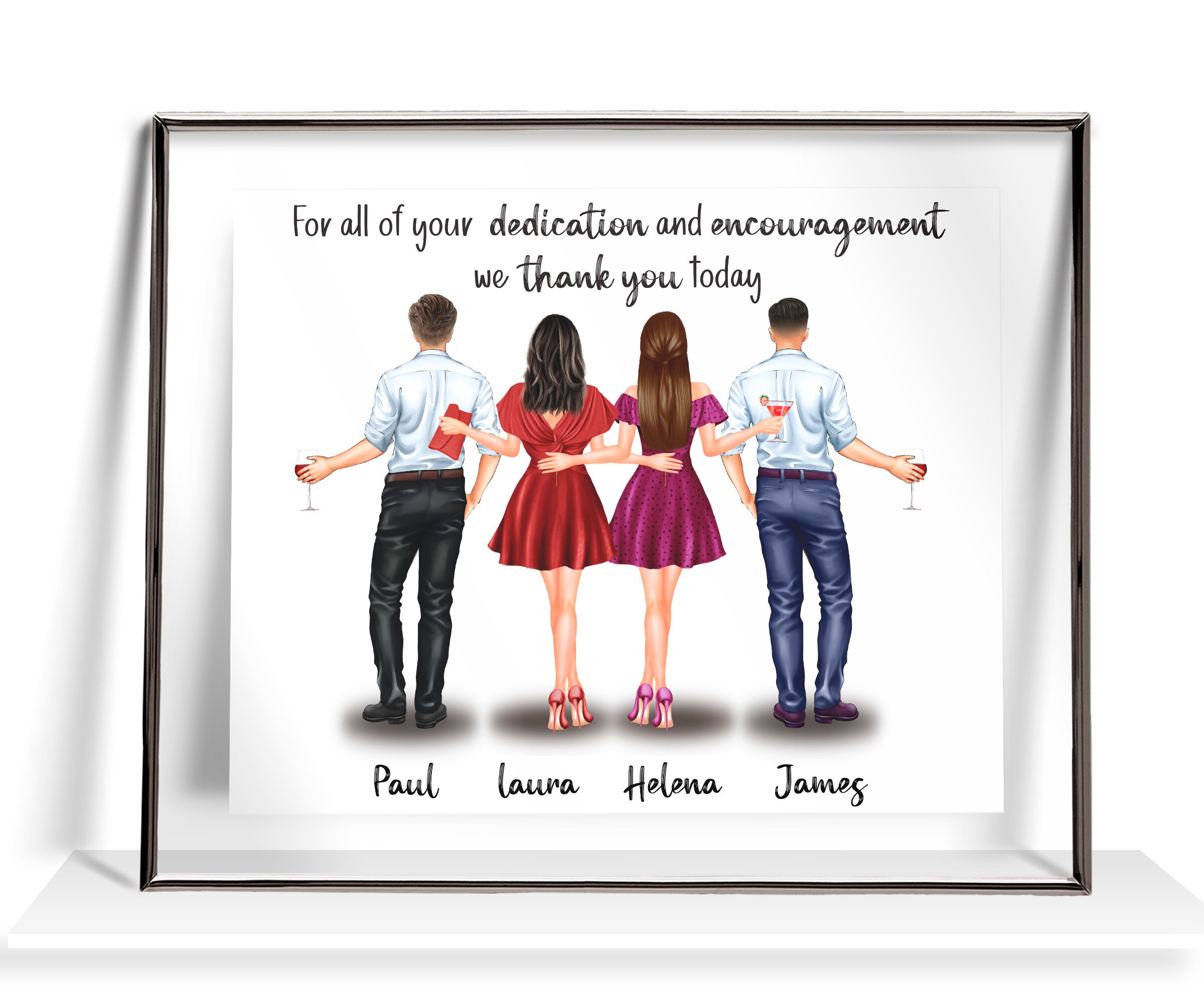 Boss Day Gift Work Team Portrait Personalized Colleagues Print Coworker ...