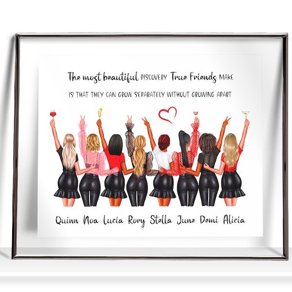 Best Friends Drawing - Etsy