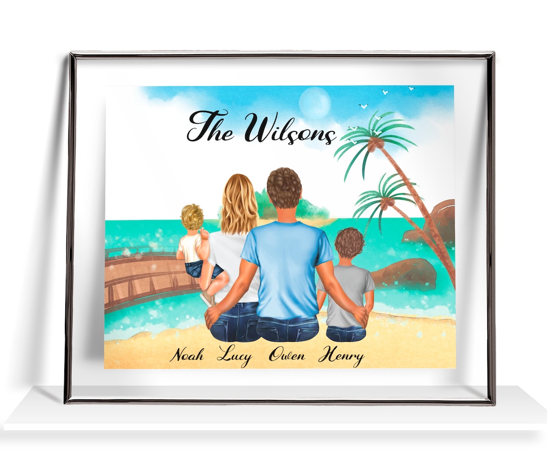 Personalized Family Portrait Custom Family Gift Family Wall Decor ...