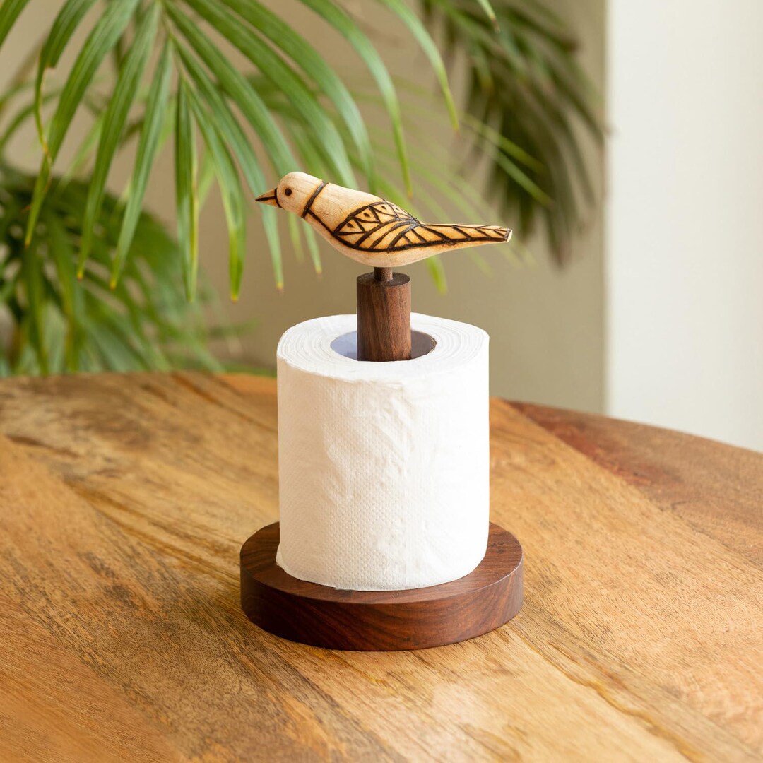 Soaring Bird Sheesham Wood Table Tissue Paper Holder Handcrafted Table ...