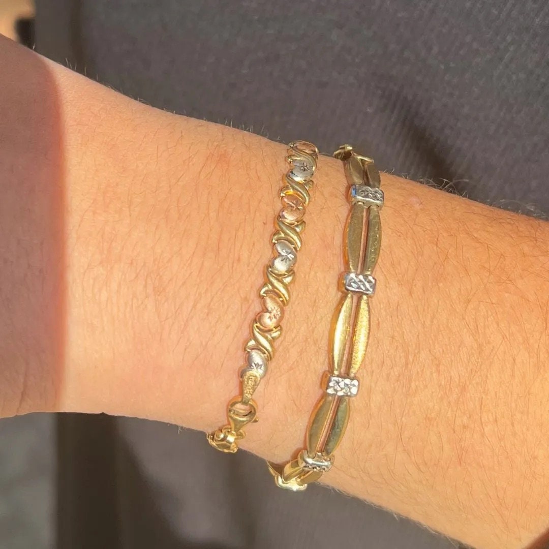 14k Gold Bracelet, Vintage Bracelet, Unique Bracelet, Gifts for Her ...