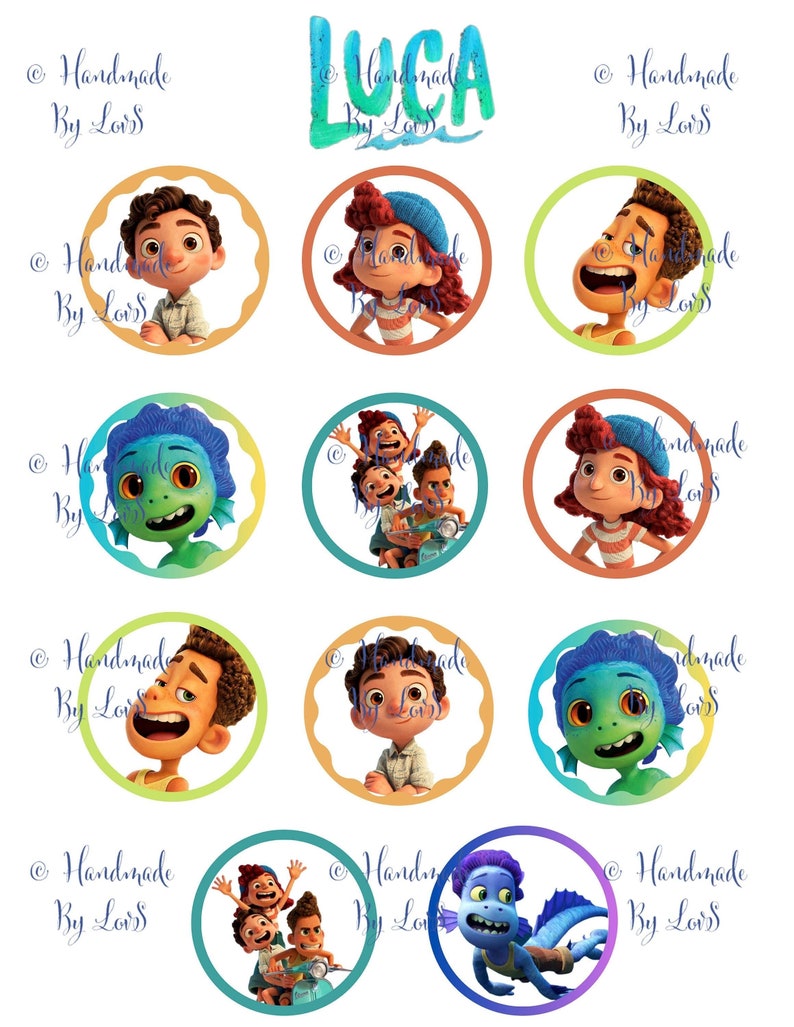 Printable Cupcake Toppers Luca New Design - Etsy